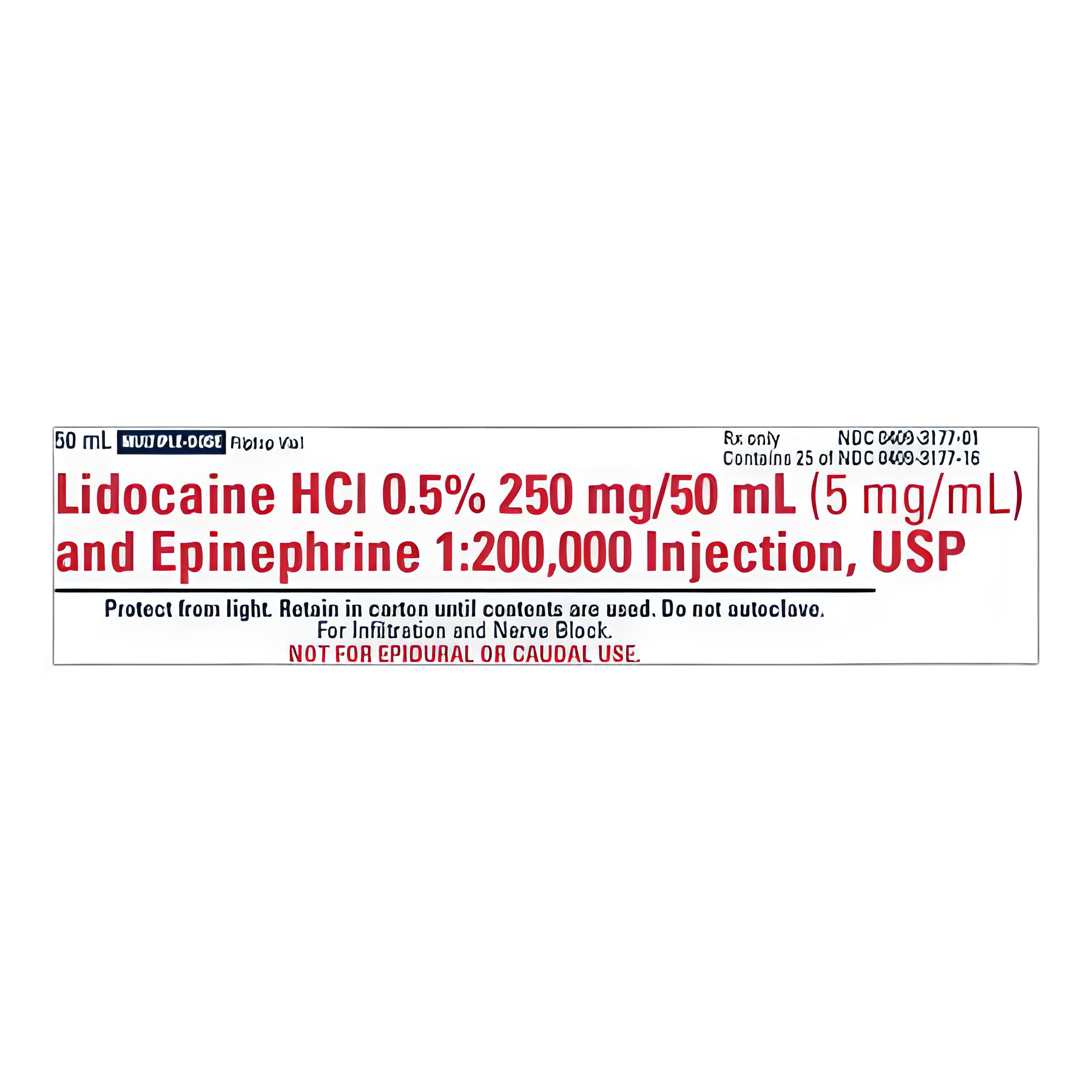 Lidocaine HCl / Epinephrine 0.5% - 1:200,000 Injection Multiple-Dose ...