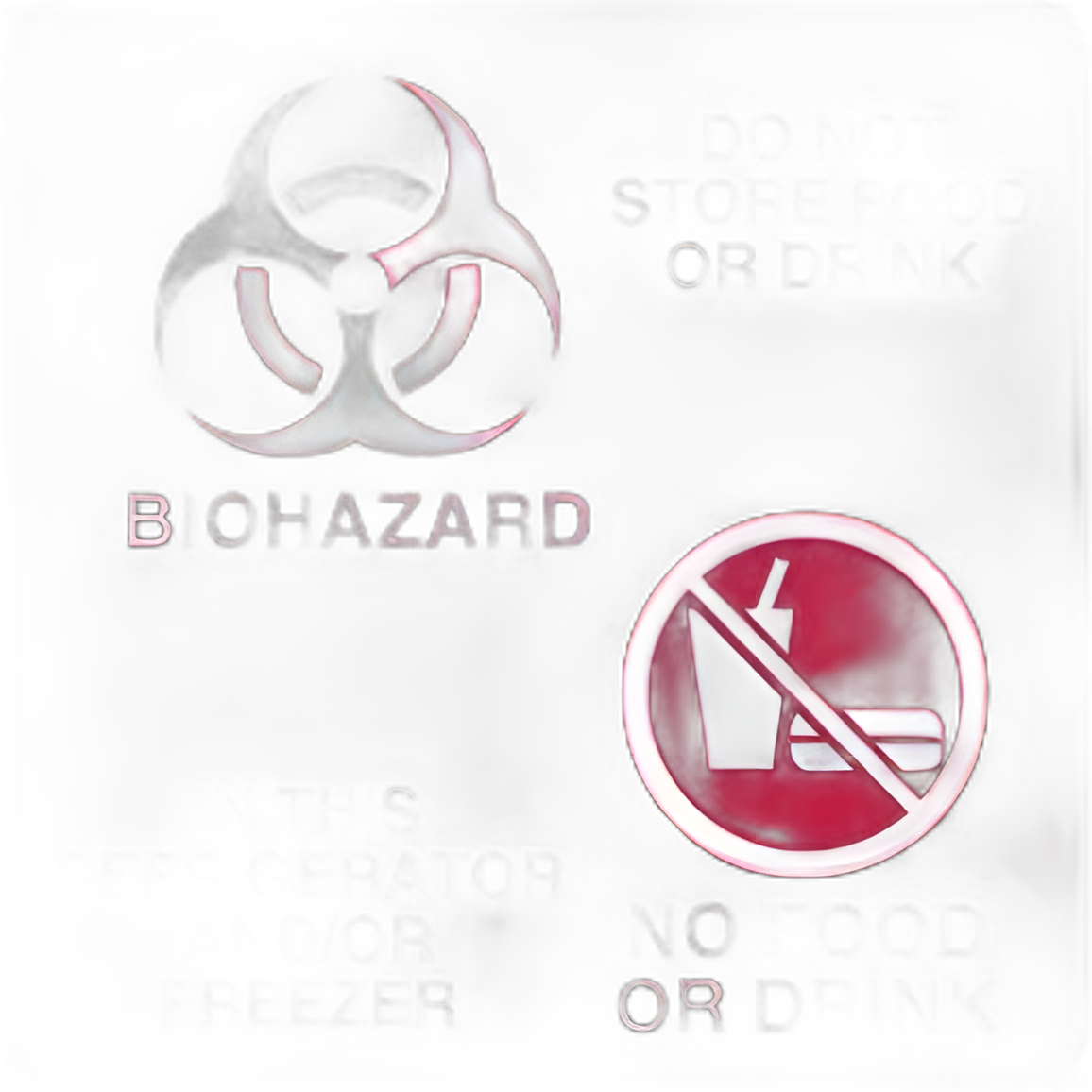 Magnetic Sign Caution Do Not Store Food Or Drink Biohazard In The ...