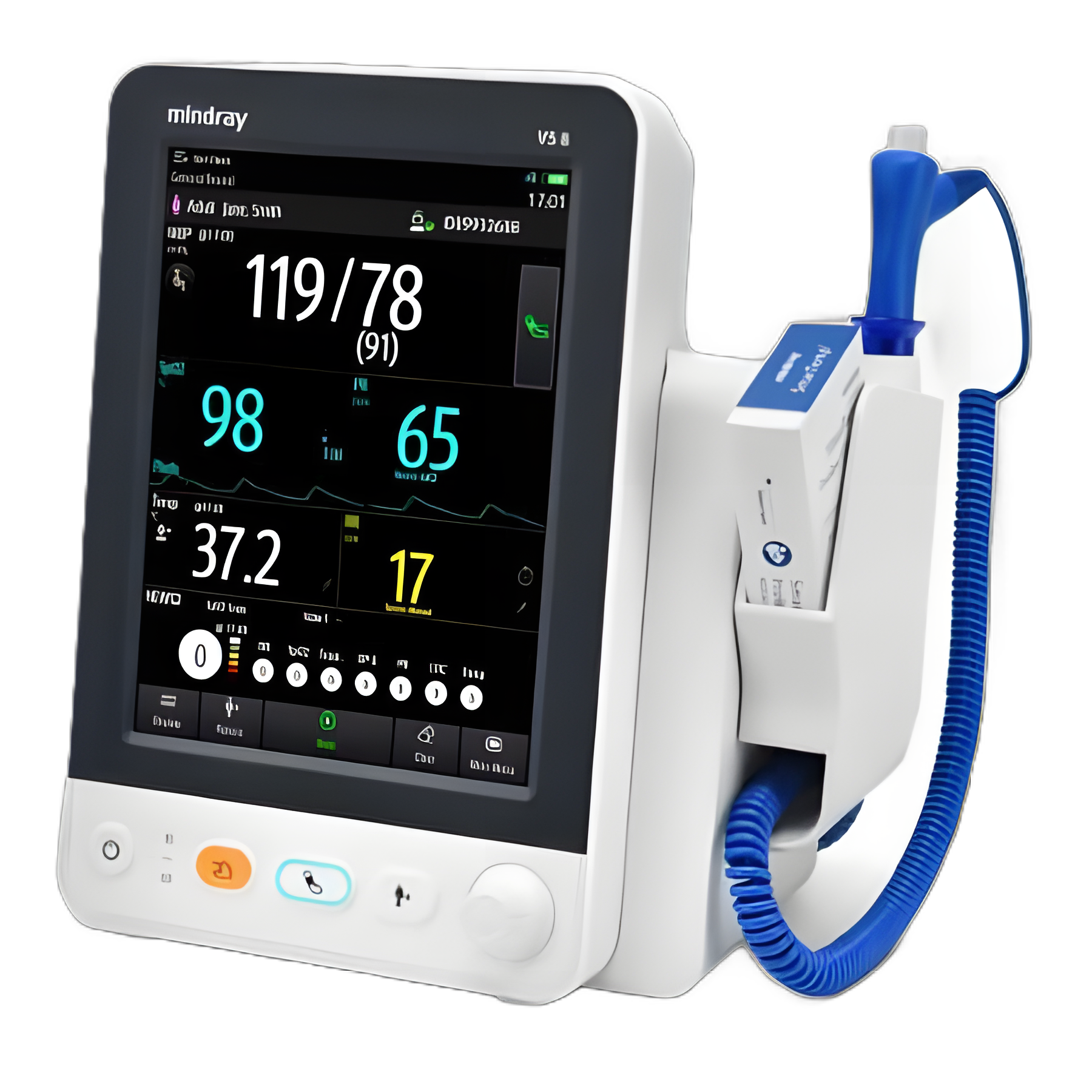 Vital Sign Monitor Mindray VS8 Monitor NIBP, Pulse Rate Masimo Spo2 ...
