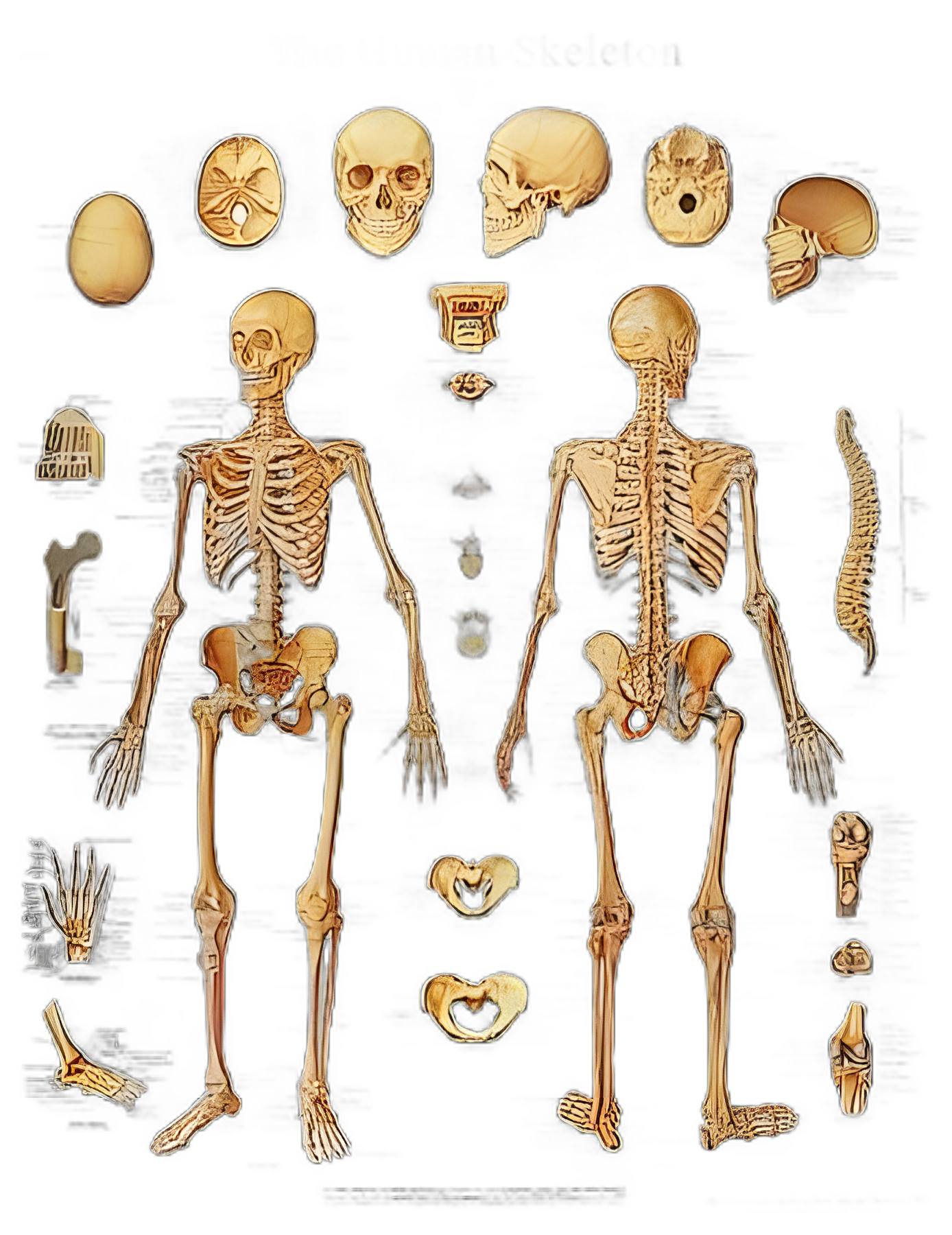 Anatomical Chart 3B Scientific® Human Skeleton 20 X 26 Inch Laminated ...
